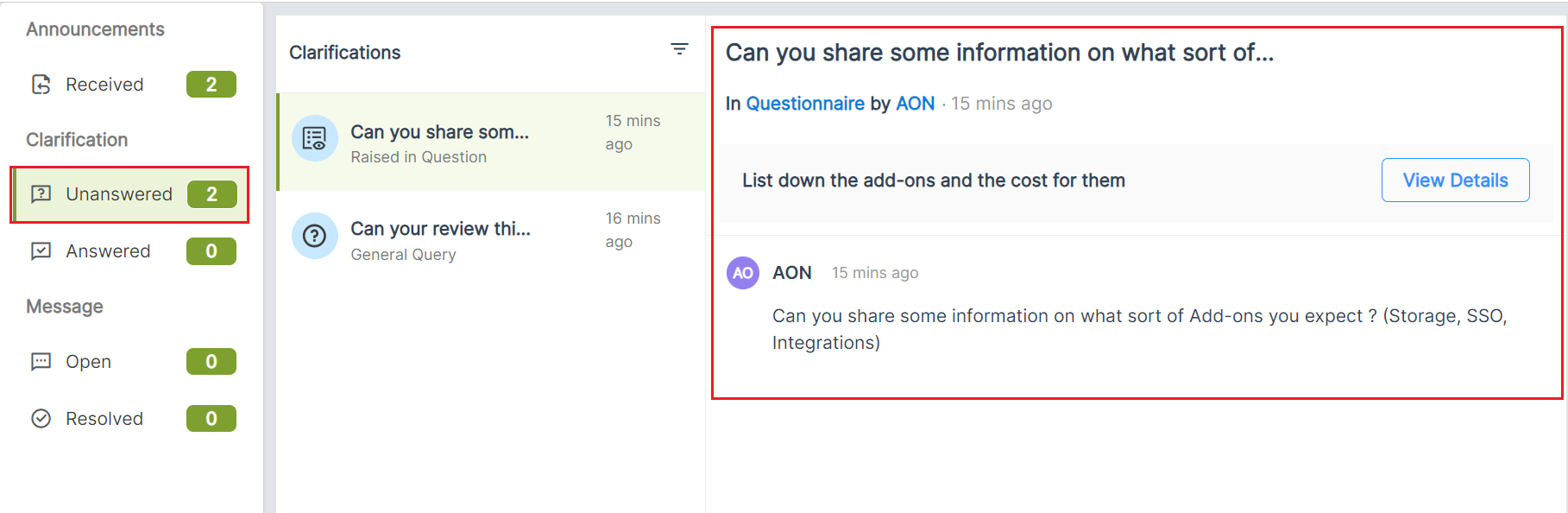 Vendor Communications – Home