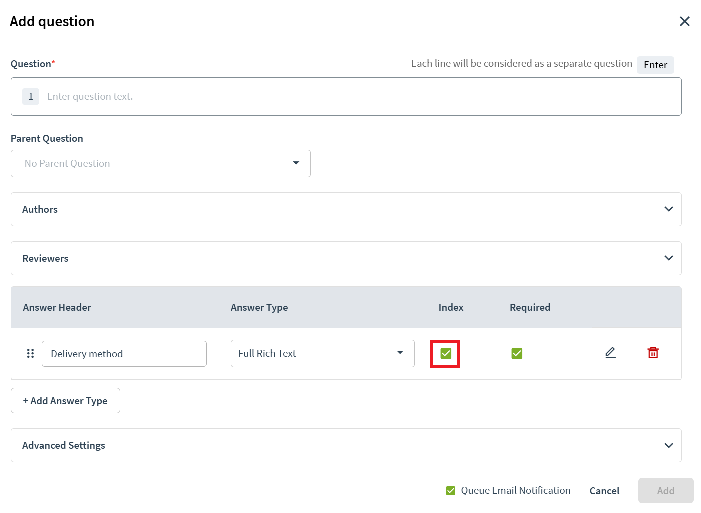 What is the Index field used for? – Home